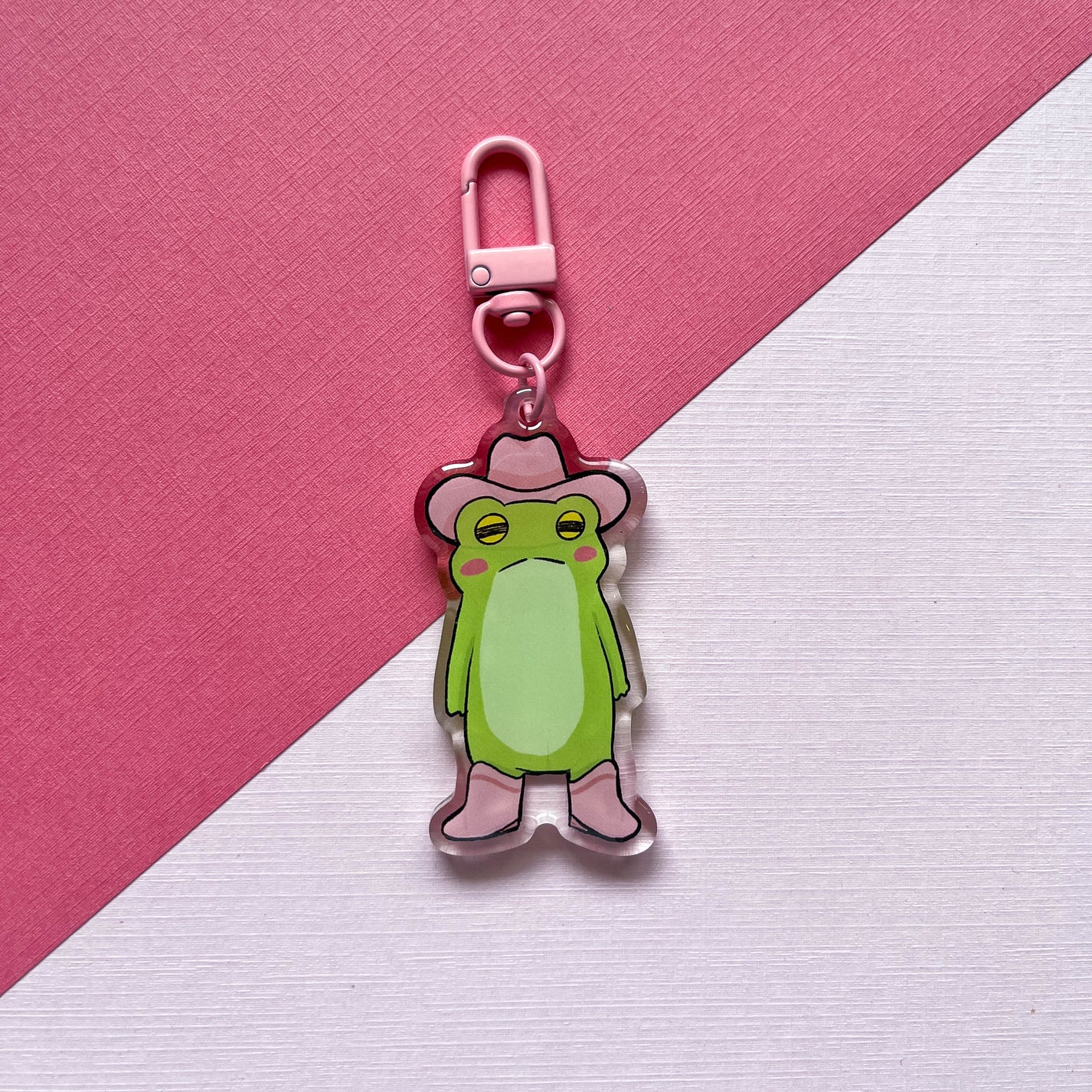 Pink Pony Frog Keychain – FrogBlobs